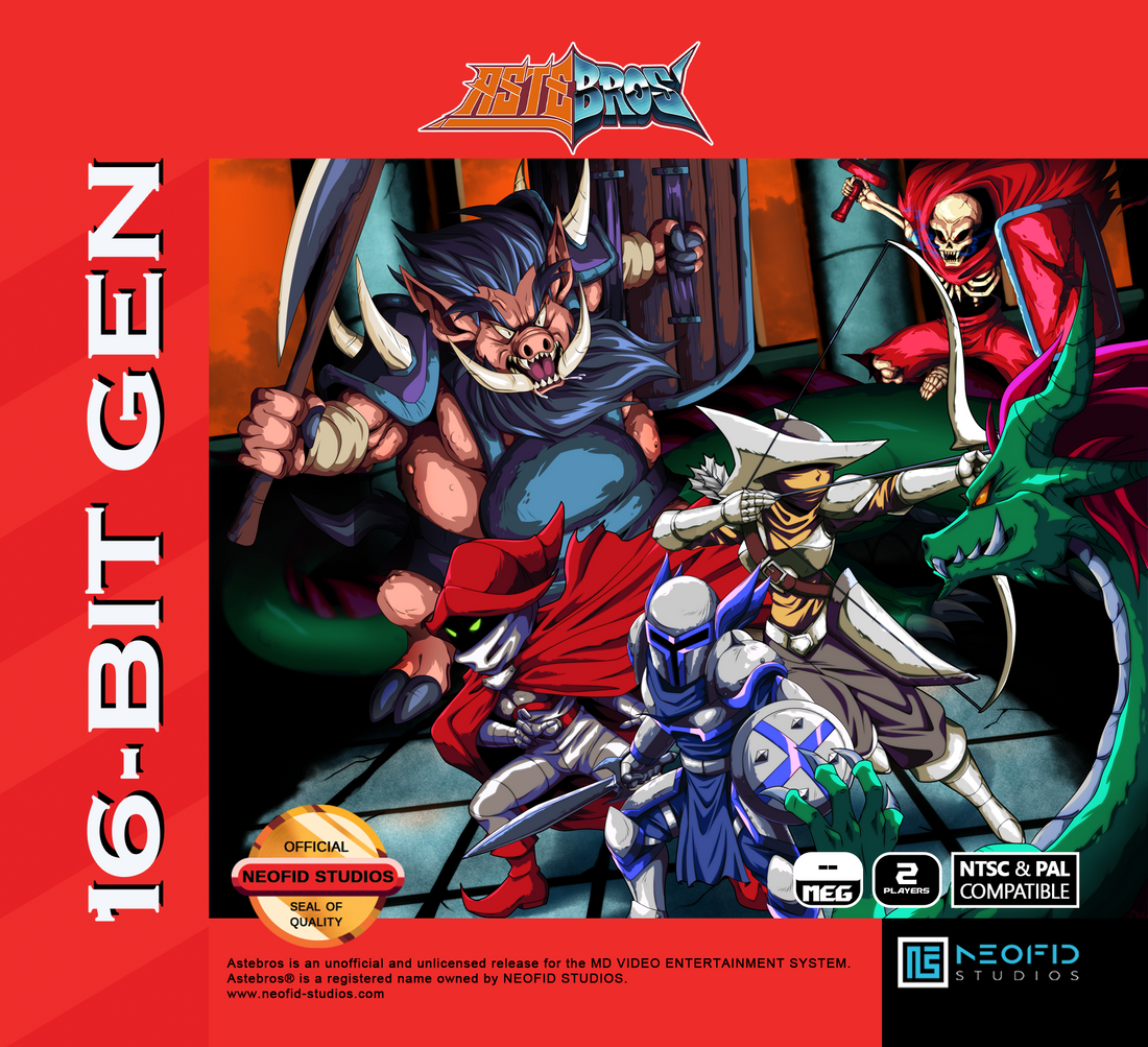 Astebros (cartridge only for Sega MegaDrive/Genesis I, II and III) – Neofid Studios